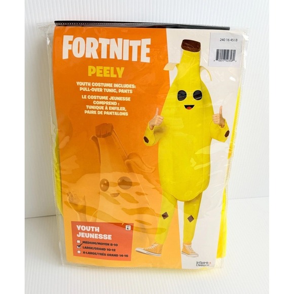 Fortnite | Costumes | Fortnite Peely Youth Costume Large 12 Yellow ...